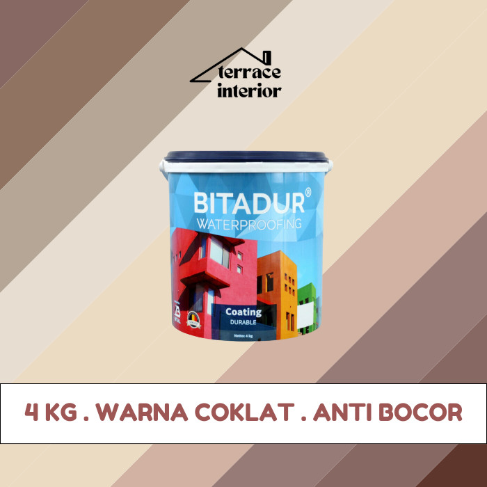Jual Cat Pelapis dan Anti Bocor Bital Asia Bitadur Warna Cokelat 4 KG ...