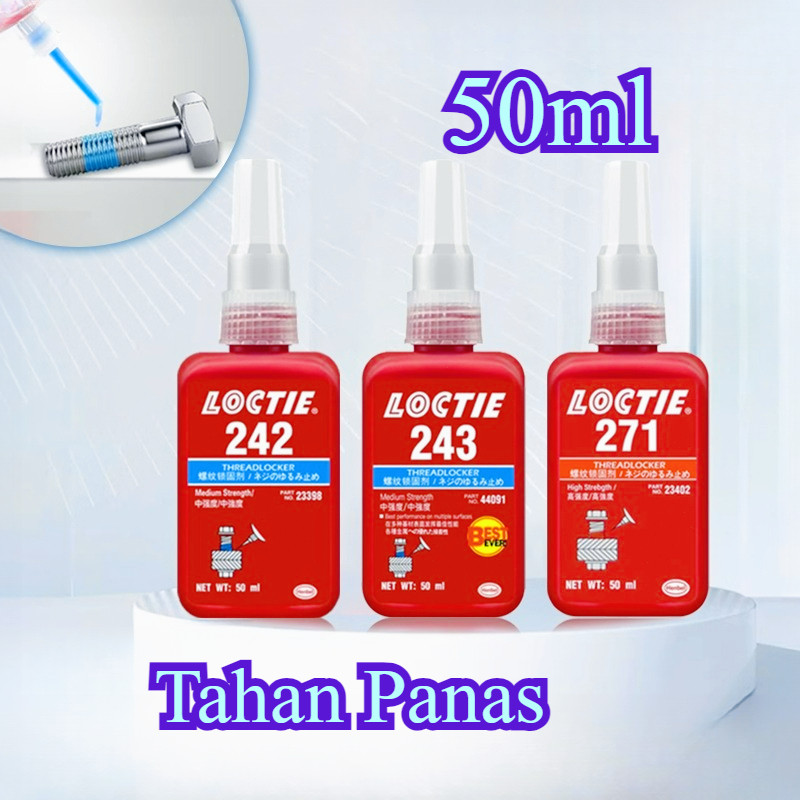 Jual Lem Baut 242/243/271 Threadlocker 50ml - Lem Permanen Tahan Panas ...