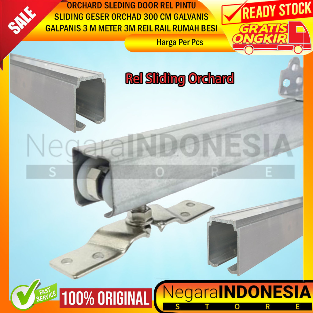 Jual Orchard Sleding Door Rel Reil Rail Pintu Sliding Geser Orchad 300 CM Roda Tebal Aluminium ...