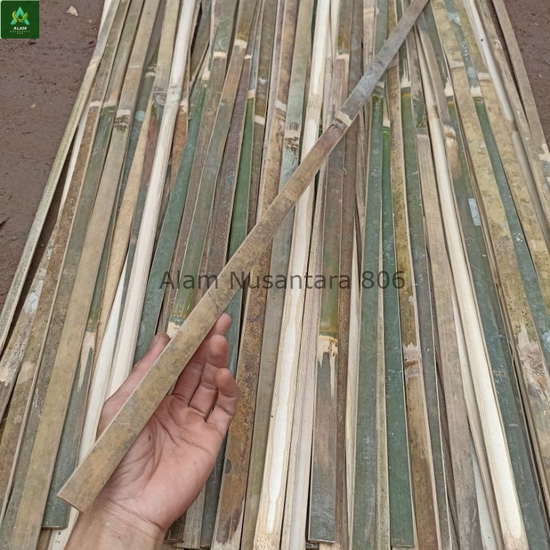 Jual 10 Batang Bilah Bambu 120cm Bahan Layangan Turus Ajir Tanaman ...