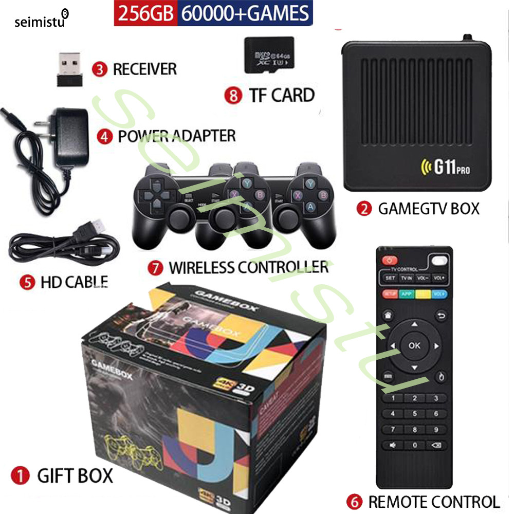 Jual G11 Pro Game Box TV Box Video 256G Built in 60000+ Retro Games 4K ...