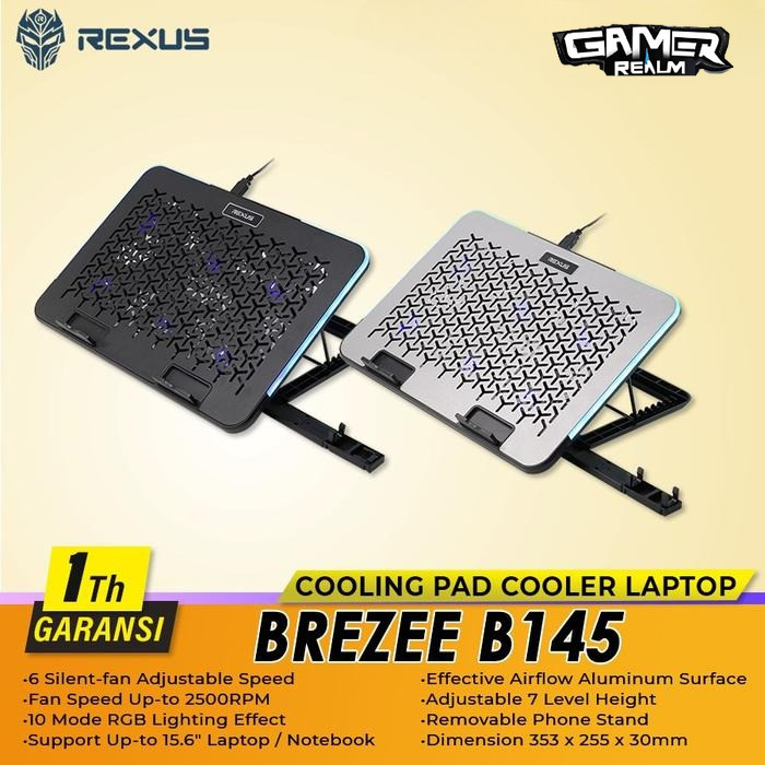 Jual Rexus B145 Breeze RGB Laptop Cooling Pad | Shopee Indonesia
