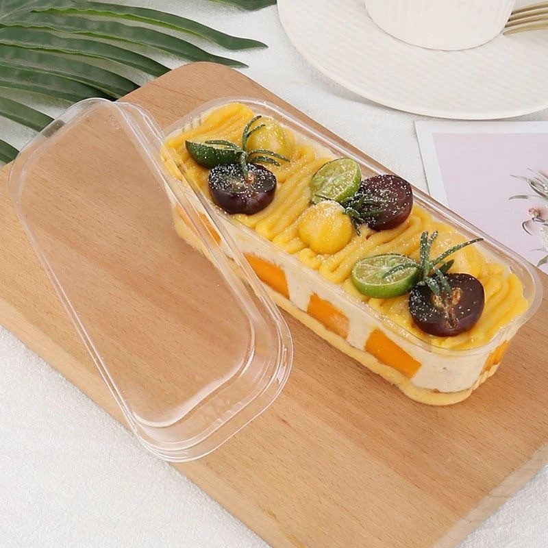 Jual mika box dessert persegi panjang 250ml / tray box mika dessert ...