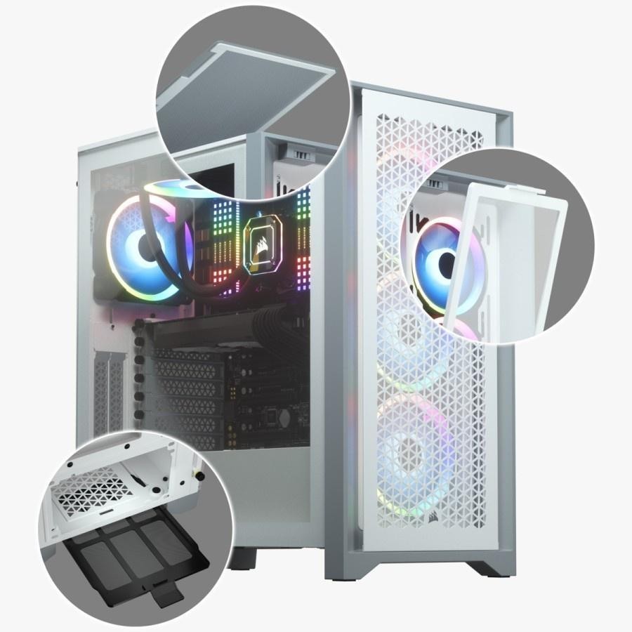 Jual Corsair Casing Pc Gaming 4000D Airflow Atx Mid-Tower Black / White ...