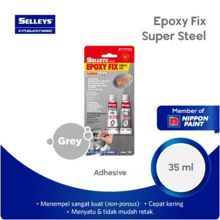 Jual LEM BESI SELLEYS EPOXY FIX SUPER STEEL -35mL- LEM PEREKAT LOGAM ...