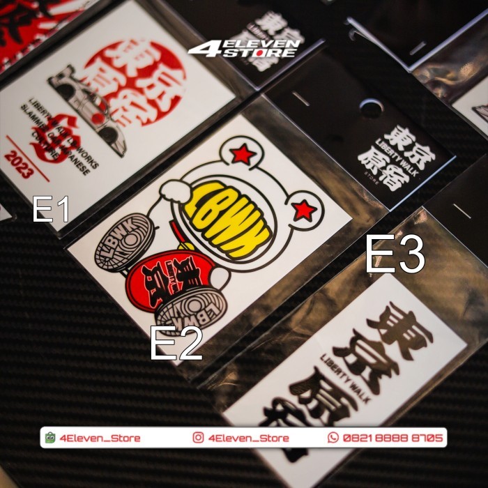 Jual Liberty Walk Stickers Official merchandise of LBWK - A12 B2 D1 E1 ...