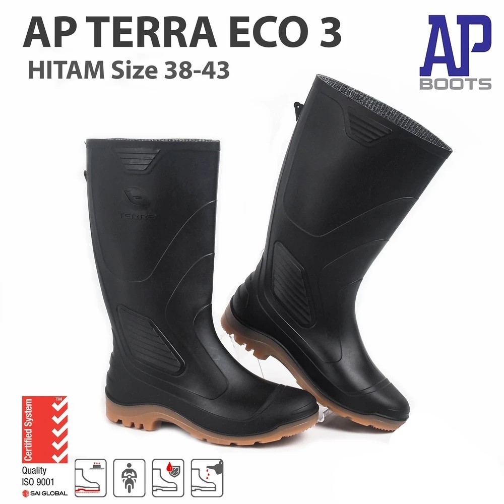 Jual TURUN HARGA !!! Sepatu Boot Tinggi AP Boots AP TERRA ECO 3 HITAM ...
