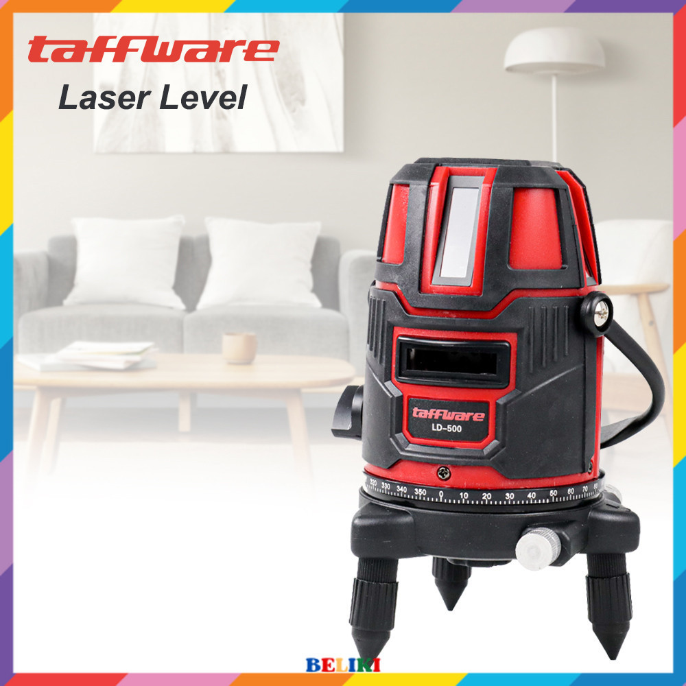 Jual Taffware Mesin Self Leveling 5 Line Laser Red Beam Infrared 4D ...