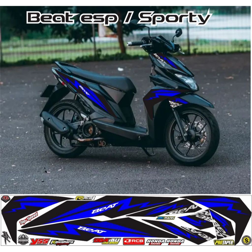 Jual STIKER VARIASI MOTOR HONDA BEAT ESP 2017 / 2019 MOTIF SIMPLE ...