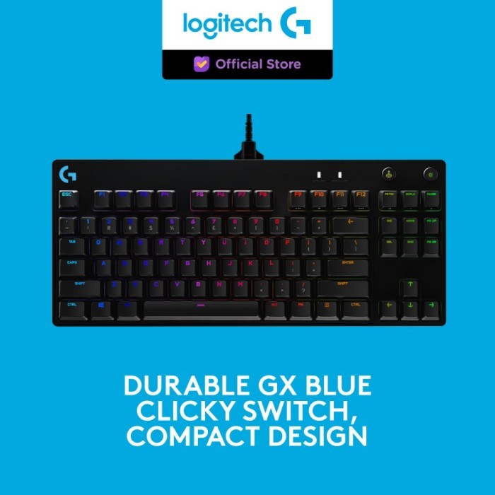Jual Logitech G Pro Clicky Keyboard Gaming Mechanical TKL RGB for ...