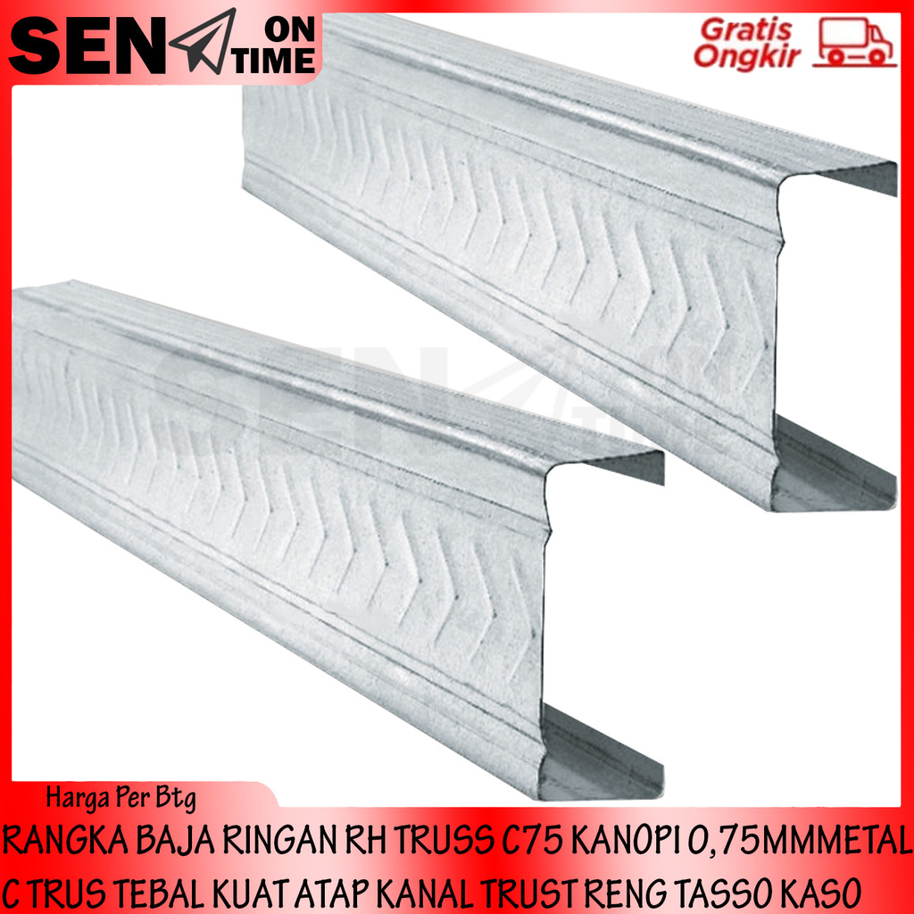 Jual [Kargo] Rangka Baja Ringan RH Truss C75 Kanopi 0,75mm Metal C Trus Tebal Kuat Atap Kanal C ...