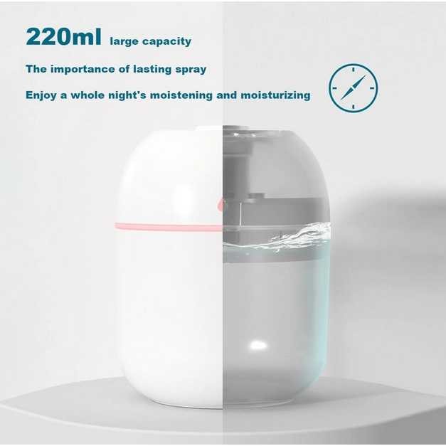 Jual LPKSTORE Mini Air Humidifier Aromatherapy Diffuser LED Light 220ml ...