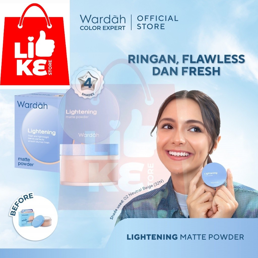 Jual Wardah Refill Lightening Powder Foundation Light Feel 12 G ...