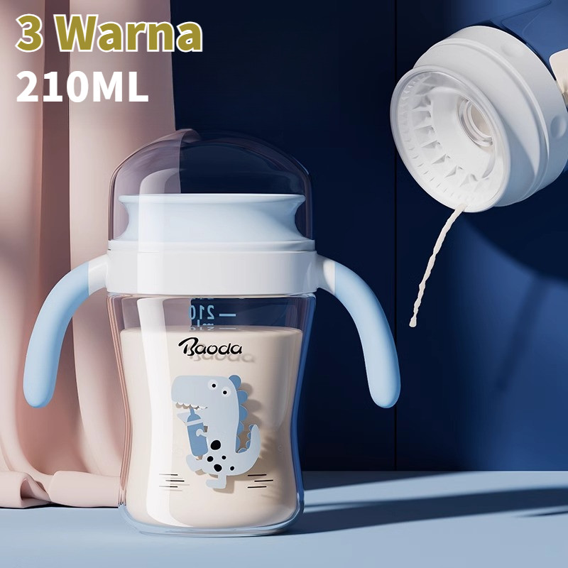 Jual TRITAN Anti Pecah Anti Tumpah Training Cup 210ml Minum Bayi Cangkir 360° dengan Gagang ...