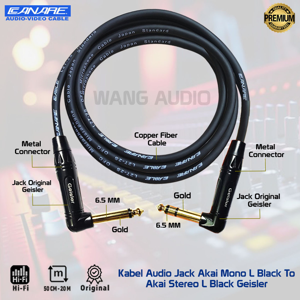 Jual Kabel Audio Jack Akai L Mono BK To Akai L Stereo BK GEISLER ...
