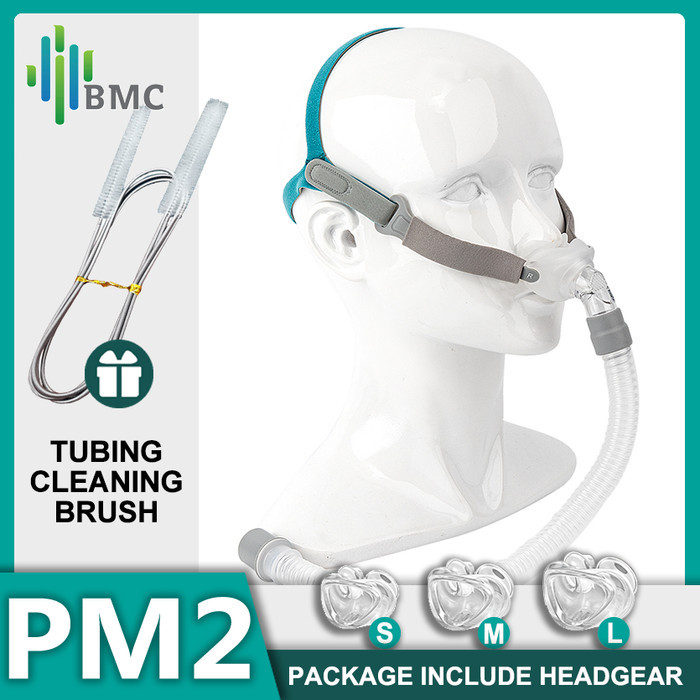 Jual BMC PM2 Nasal Pillows Mask with Headgear Nasal Mask for BiPAP CPAP ...