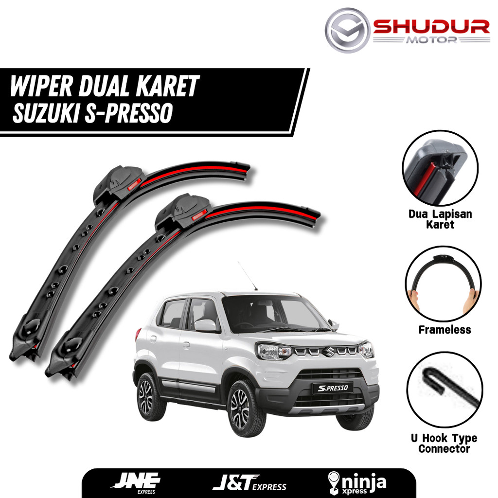 Jual Wiper Dual Blade - Suzuki S-Presso Spresso - Wiper 2 Lapis Karet ...