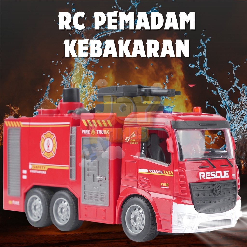 Jual Mainan RC DAMKAR Pemadam Kebakaran Spray Water Remote Control ...