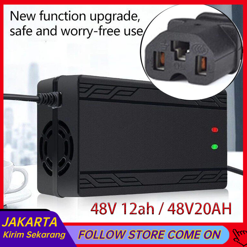 Jual Charger Sepeda Listrik 48V 12AH /20AH Universal Charger Motor Listrik / Baterai Selis ...
