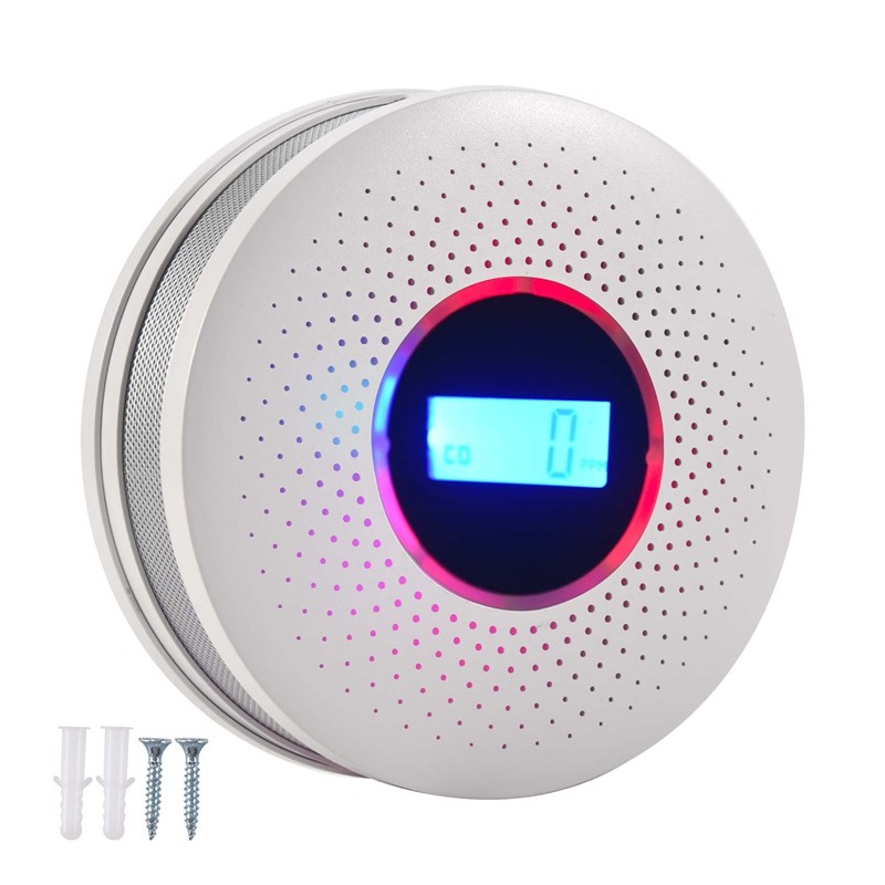 Jual Carbon Monoxide And Smoke Combo Battery Operated CO Alarm With LED ...