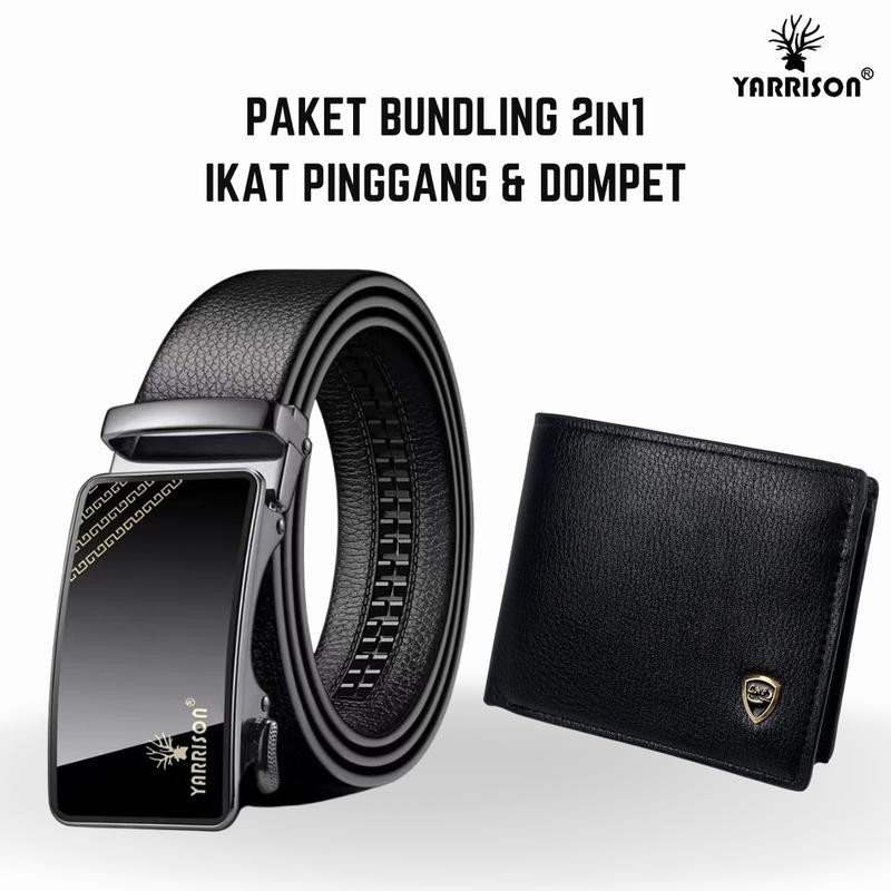 Jual Yarrison - Bundling Ikat Pinggang + Dompet Ikat Pinggang Pria Yero ...