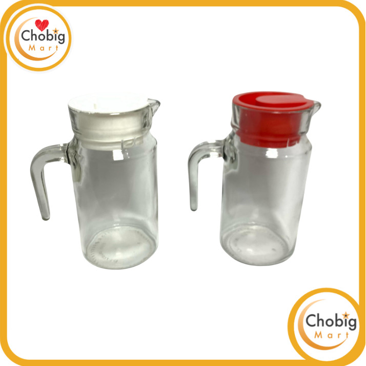 Jual CHOBIG Pitcher Kaca / Ceret Bening 600ml / Botol Air Minum / Glass ...