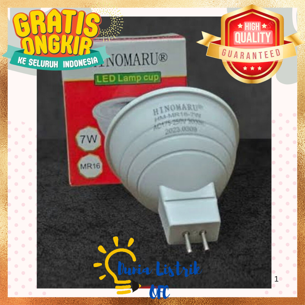 Jual Lampu Halogen LED 7Watt Warm White (kunjng) Fitting E27 Fitting MR 16 Lampu Spot Sorot Mr ...
