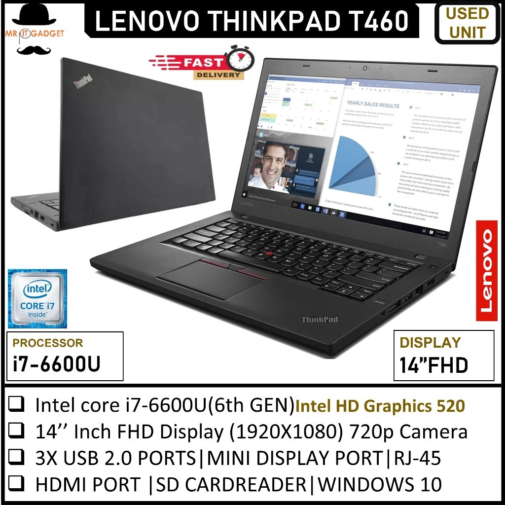 Jual Lenovo Thinkpad T460/T460s/T560 Business Laptop Core i5/i7(6th)14 ...