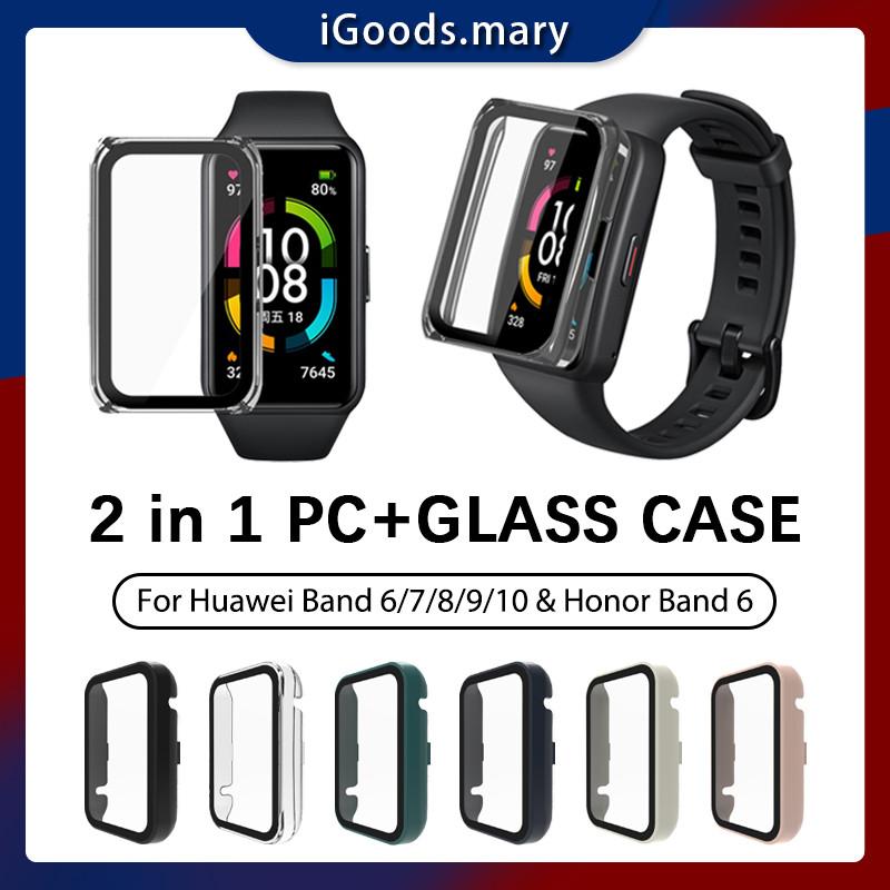 Jual Huawei Band 6/7/ 8/9/10 PC Frame + Tempered Glass Protective Case ...