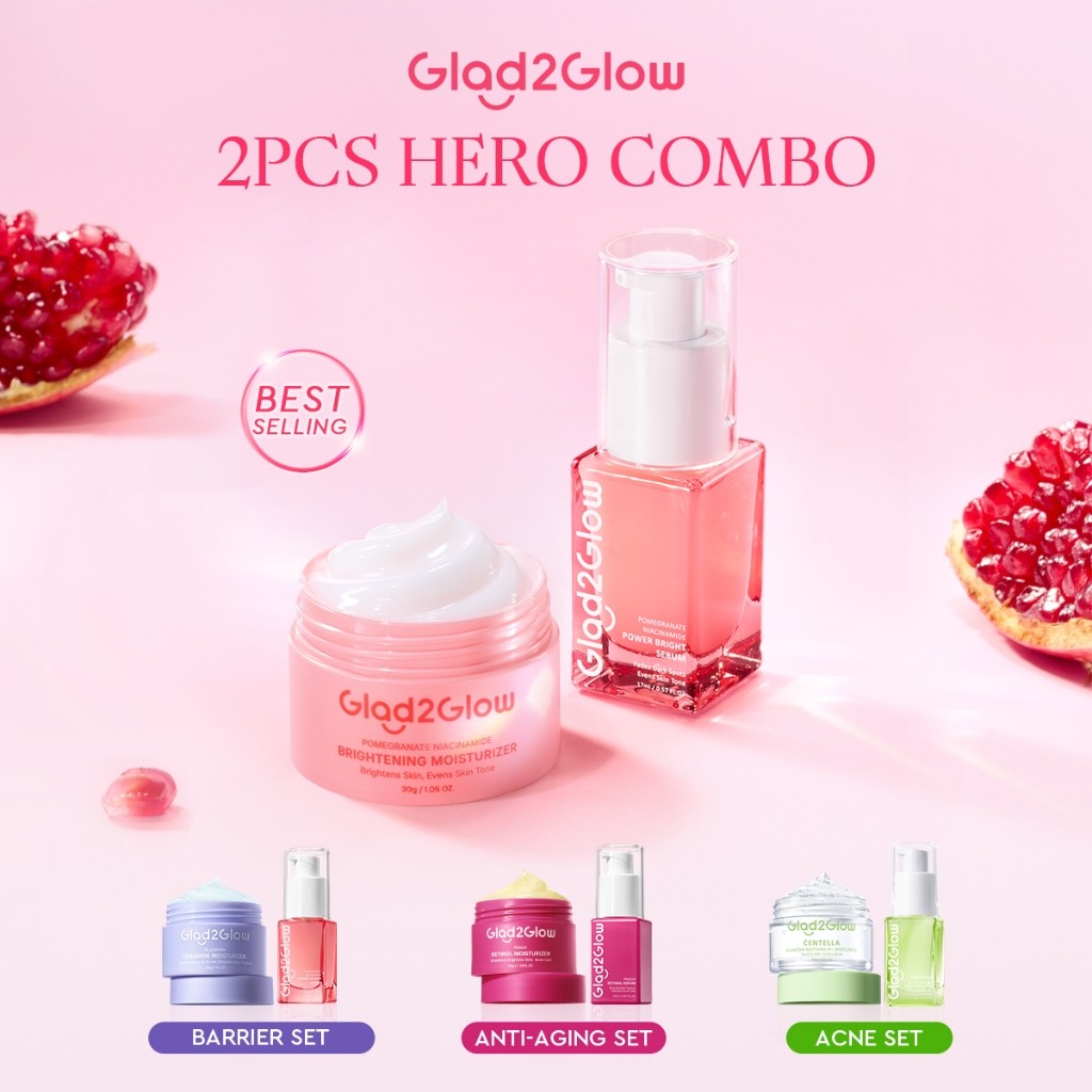 Jual 【G2G-Glad2 Glow】 2 In 1 Basic Skincare Set Brightening Glowing ...