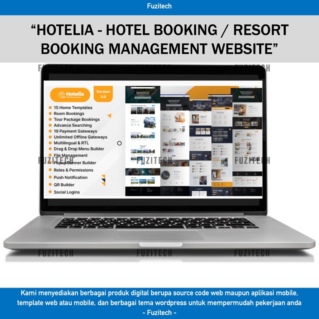 Jual SOURCE CODE APLIKASI WEB HOTELIA - HOTEL BOOKING / RESORT BOOKING MANAGEMENT WEBSITE D280 ...
