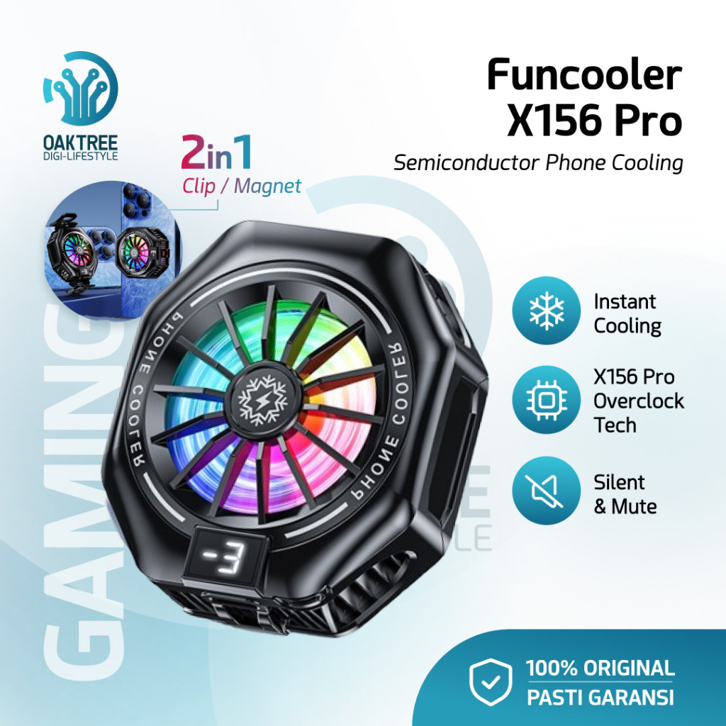 Jual Oaktree Funcooler X156 Pro Fan Cooler Radiator Pendingin HP Cooling Fan Gaming | Shopee ...