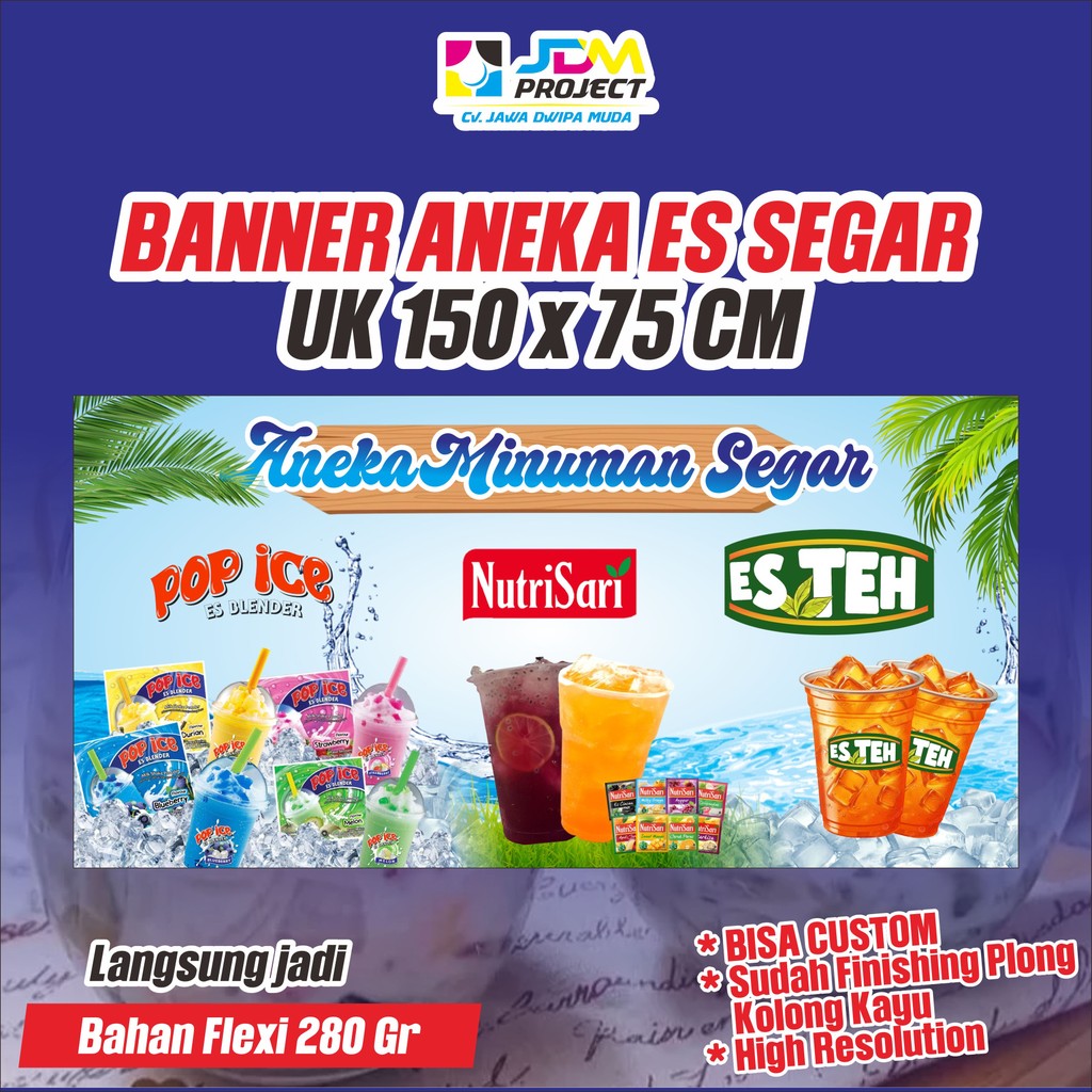 Jual JDM Project - SPANDUK BANNER ANEKA MINUMAN SEGAR ES | Shopee Indonesia