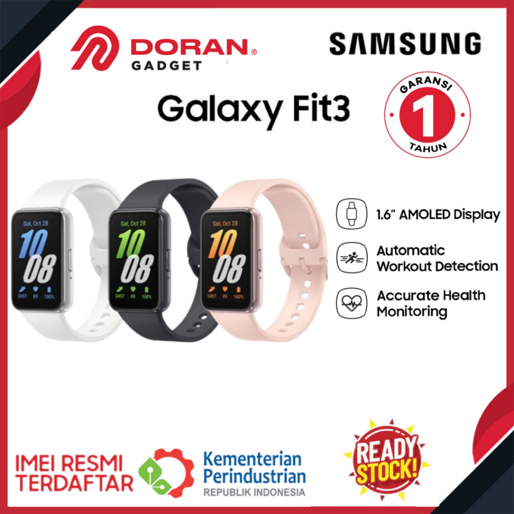 Jual Samsung Galaxy Fit 3 Smart Band with AMOLED Display Bluetooth Fitness Tracker - Garansi ...