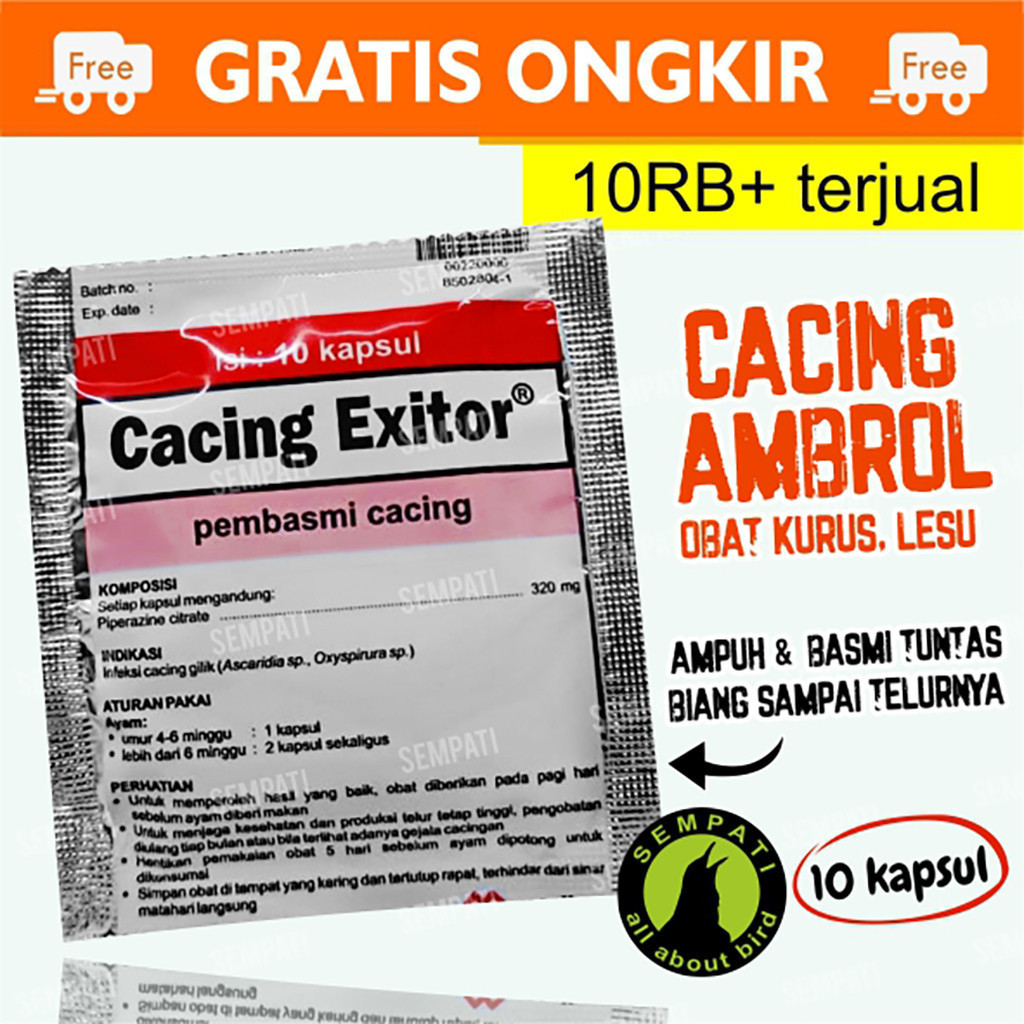Jual SEMPATI OBAT CACING AYAM CACING EXITOR OBAT AYAM SAKIT CACINGAN ...