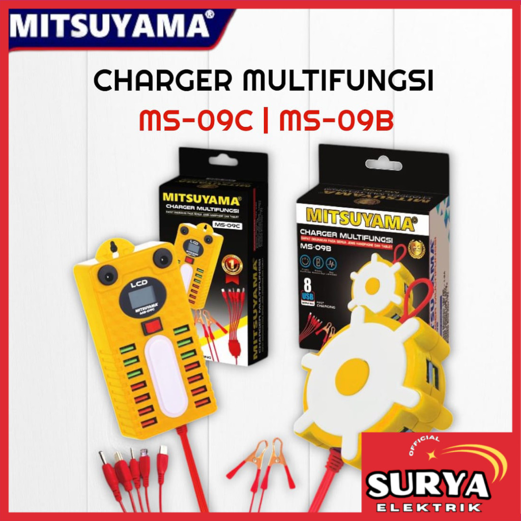 Jual Charger HP Handphone MITSUYAMA 5 in 1 Multi Port 8 / 14 USB Jepit ...