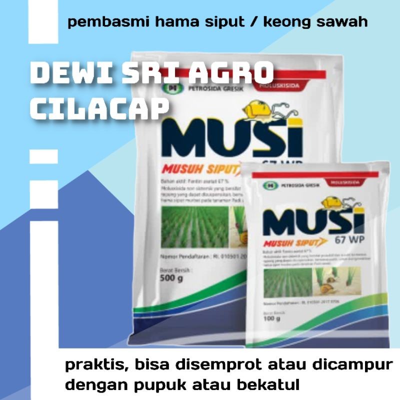 Jual Pembasmi Hama Siput Keong Sawah Musi 67 WP kemasan 100 gram ...