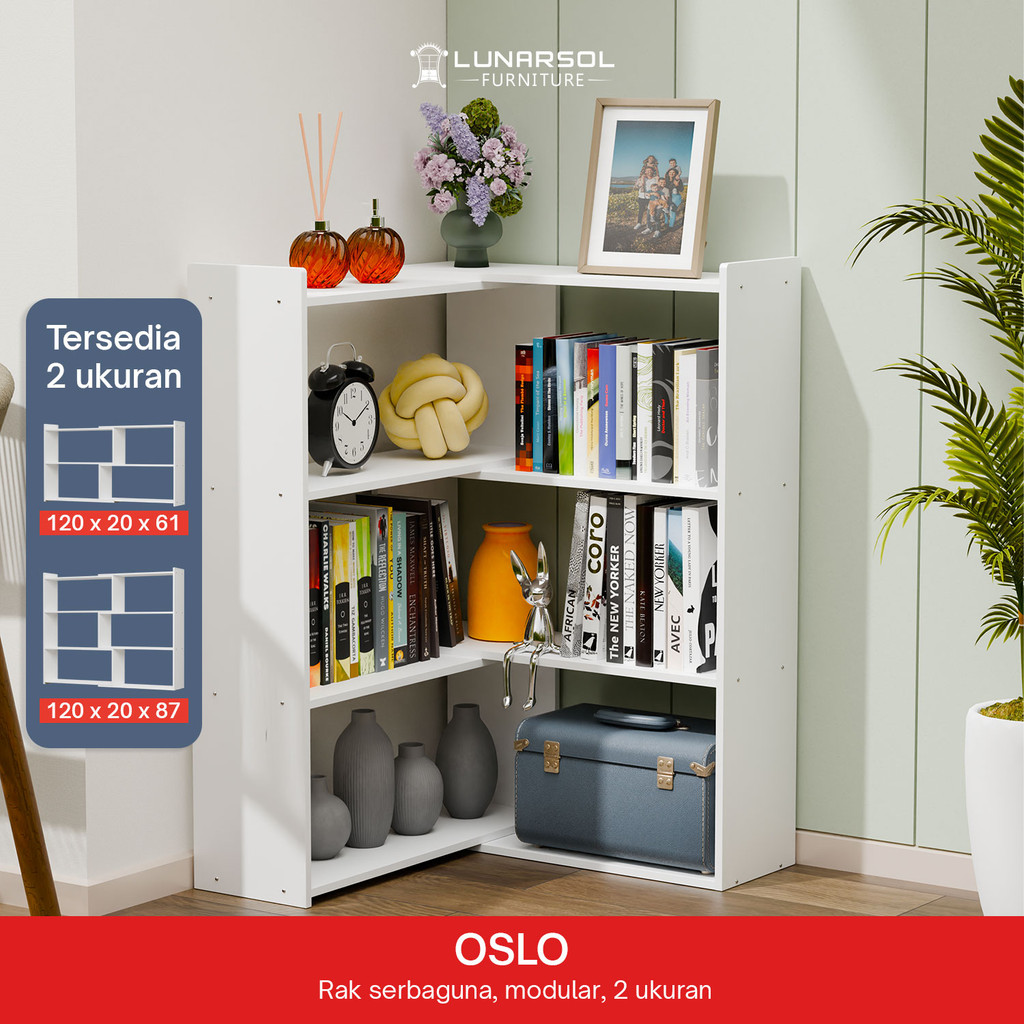 Jual Lunarsol OSLO Rak Sekat Serbaguna | Rak Buku Modular | Rak Buku ...
