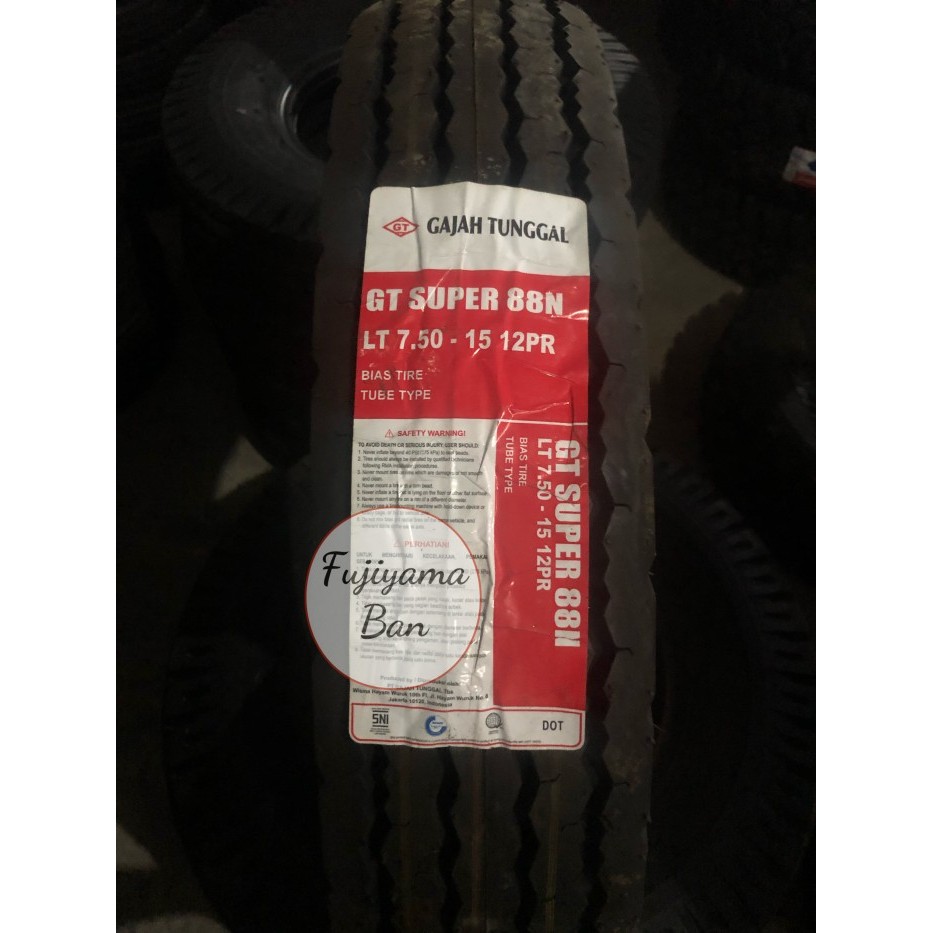 Jual Ban Truk Gajah Tunggal 750 R15 15 12PR Nylon GT Super 88N Truck Engkel | Shopee Indonesia