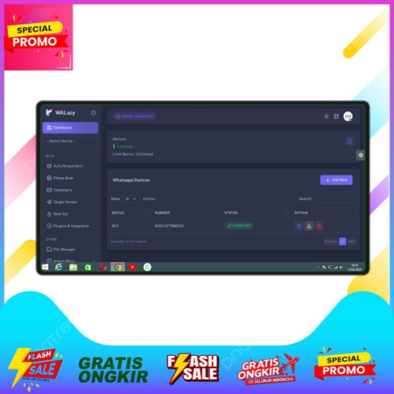 Jual Walazy V5.0 | Source code whatsapp gateway multi device terbaru Walix V5.0 | Shopee Indonesia