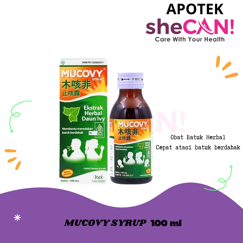 Jual Mucovy Syrup 100 mL - Obat Batuk Berdahak Herbal | Shopee Indonesia
