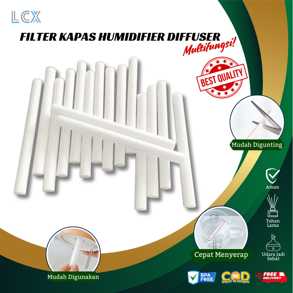 Jual LCX Filter Humidifier Diffuser Kapas Cotton Swab Esential Oil ...