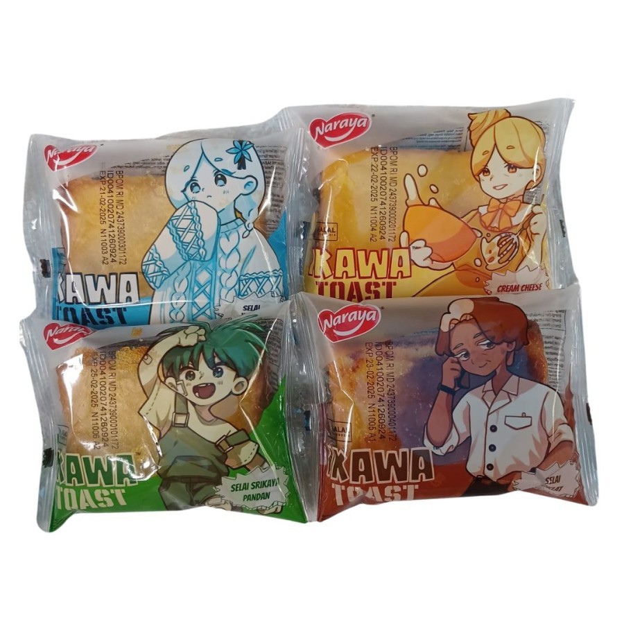 Jual Naraya Ikawa Toast Roti Isi Coklat Cheese Vanila Srikaya Pandan ...