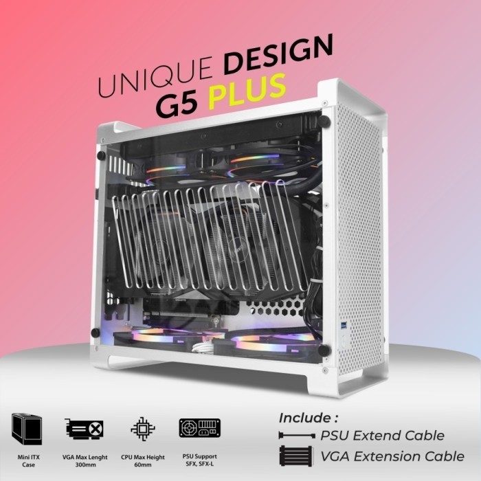 Jual CASING PC METALFISH G5 Plus Water Cooling Mini ITX Case Gaming ...