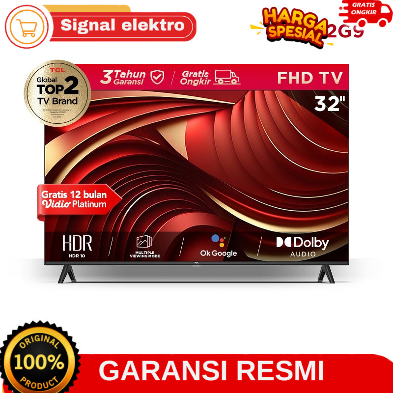 Jual TCL 32 Inch G9 Google TV - FHD - Dolby Audio - Google Play/Netflix/Youtube - Wifi/Bluetooth ...