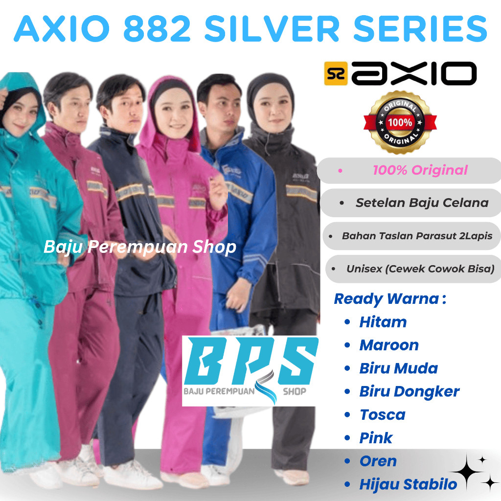 Jual Jas Hujan Axio 882 ORIGINAL Setelan Jaket Celana Mantel Ujan ...