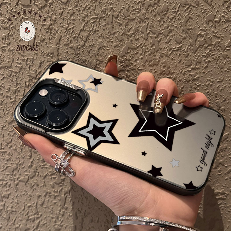 Jual Bintang Lima Sudut Hitam Putih case iPhone seri for iPhone 11 12 ...