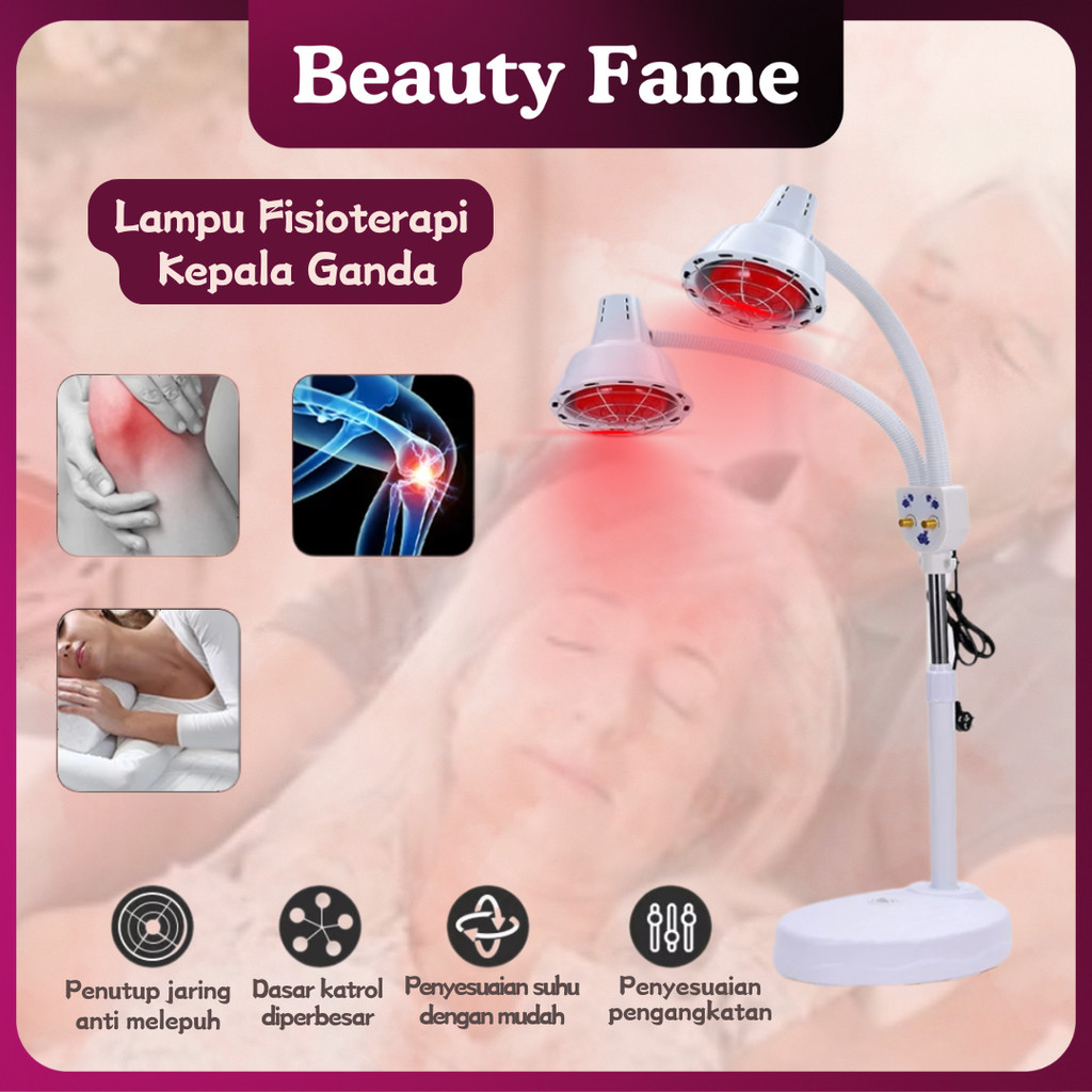 Jual ️Beauty Fame GARANSI 1 TAHUN Lampu Fisioterapi Inframerah 2Kepala ...