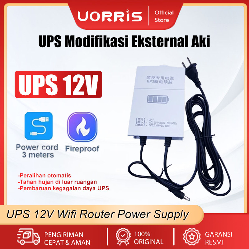 Jual UORRIS UPS 3600mAh/5400mAh UPS Modifikasi Eksternal Aki 12V UPS ...