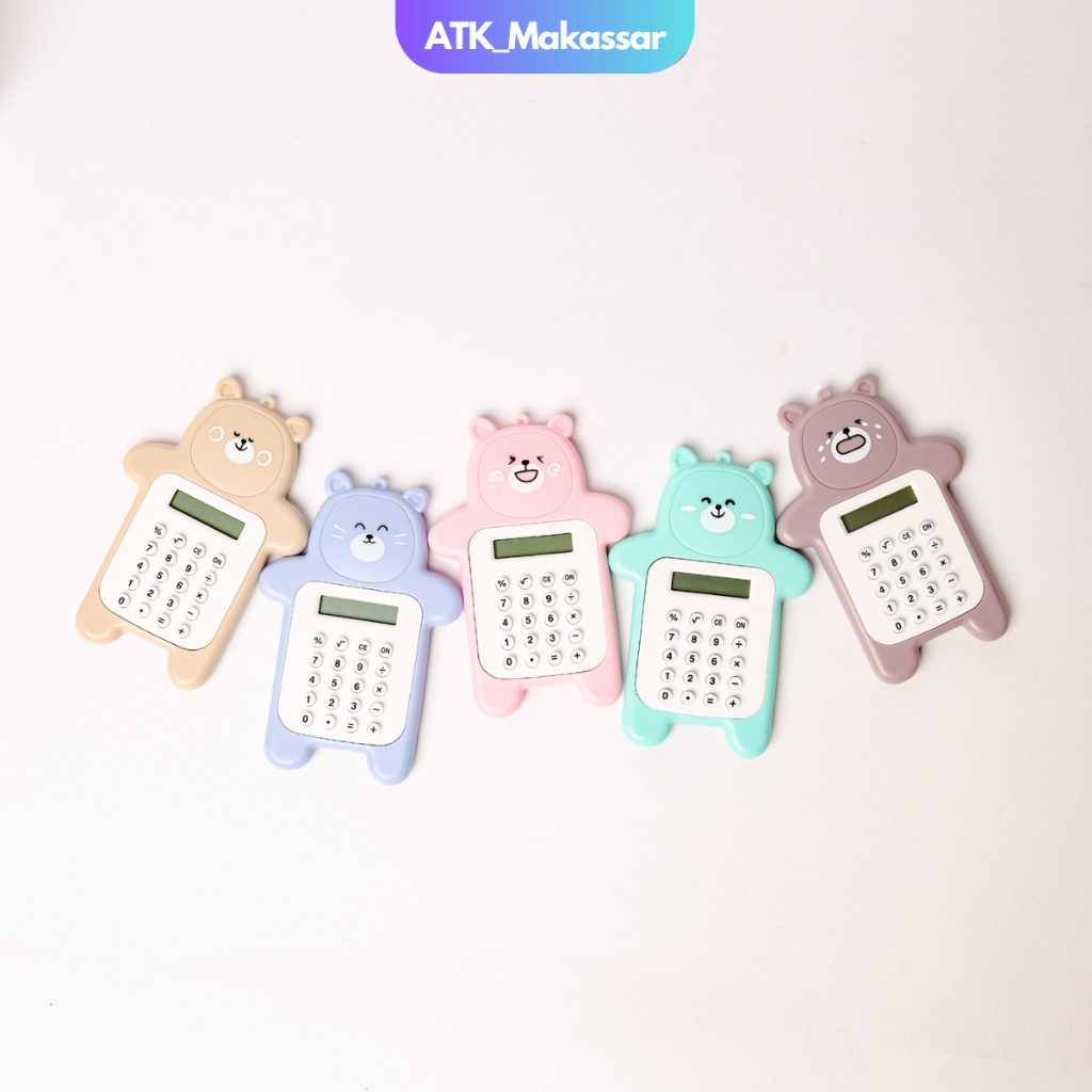 Jual Kalkulator Lucu Motif Bear 8 Digit Calculator Portable Mini ...